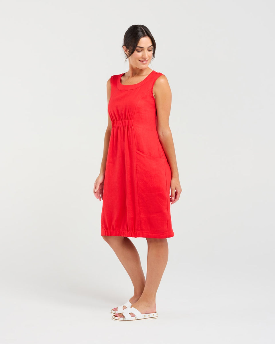 Blackstone Marcella Two Pocket Dress | Poppy Red – Deluxe Greytown NZ