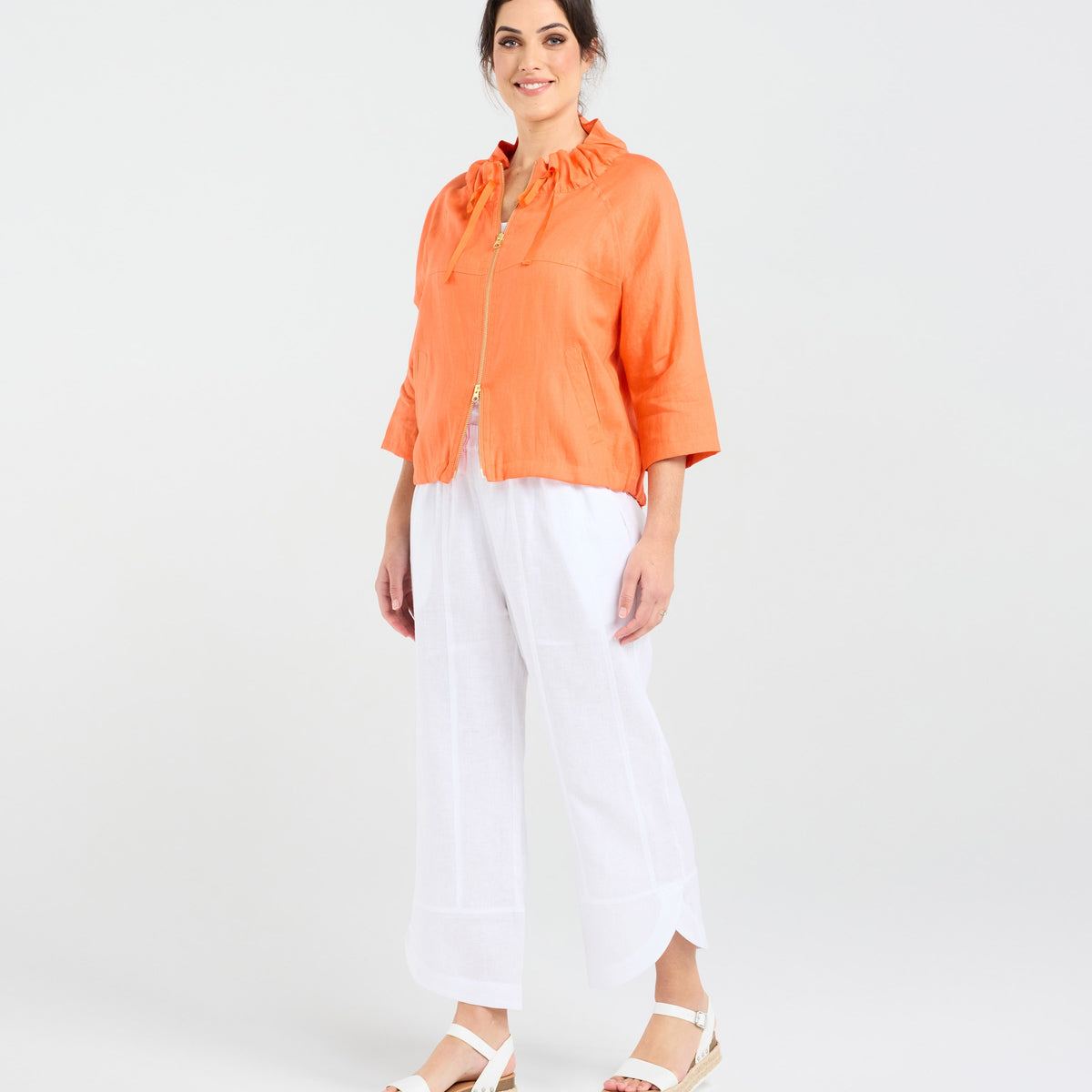 Blackstone Victoria Zip Front Jacket | Sunset Orange – Deluxe Greytown NZ