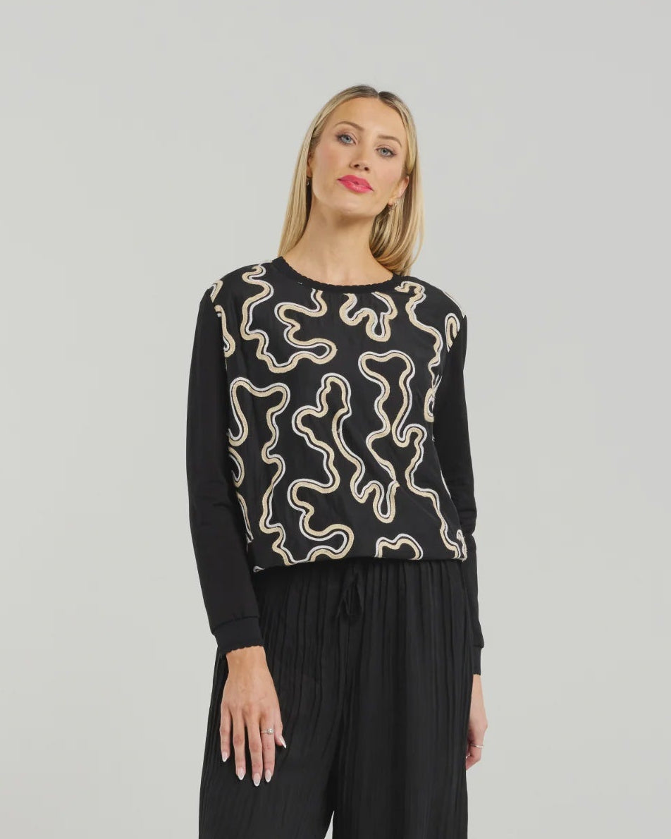Et Alia Smith Top | Midnight Waves – Deluxe Greytown NZ