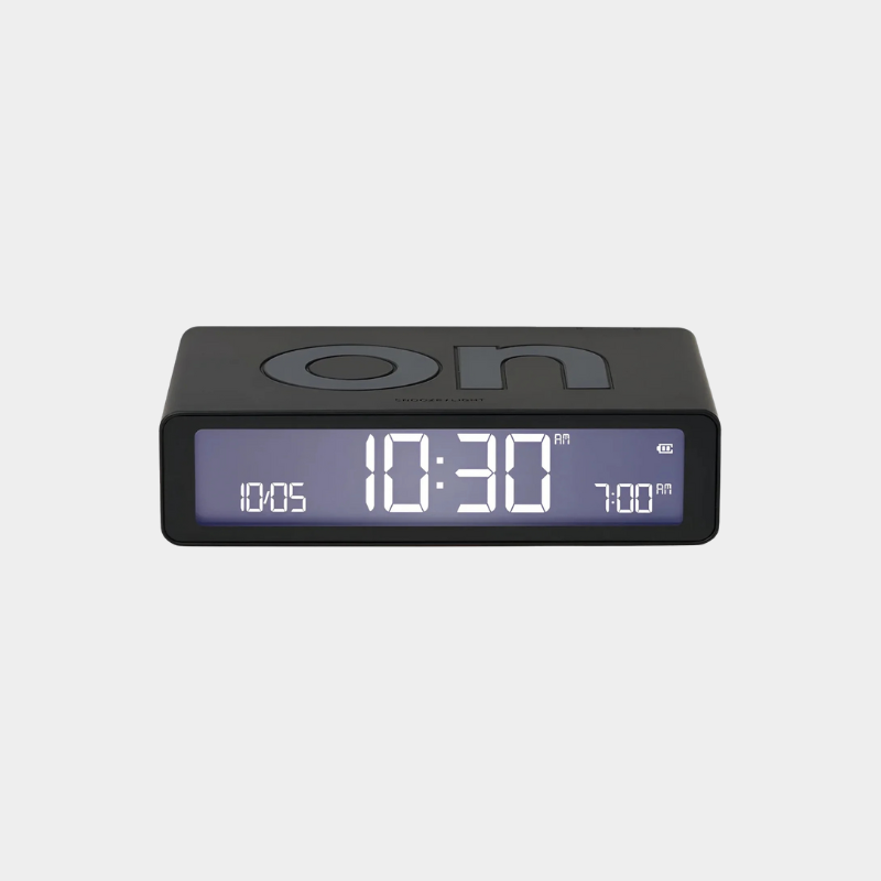 Lexon Classic Flip Alarm Clock I Dark Grey – Deluxe Greytown NZ