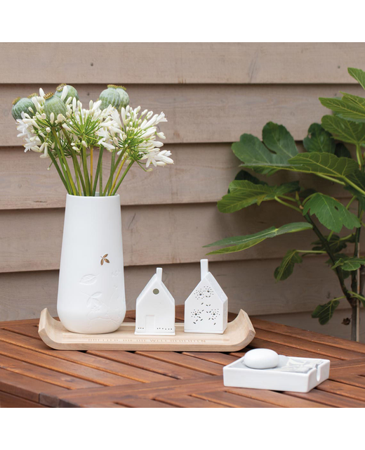 Porcelain Vase Large | Golden Leaf – Deluxe Greytown NZ