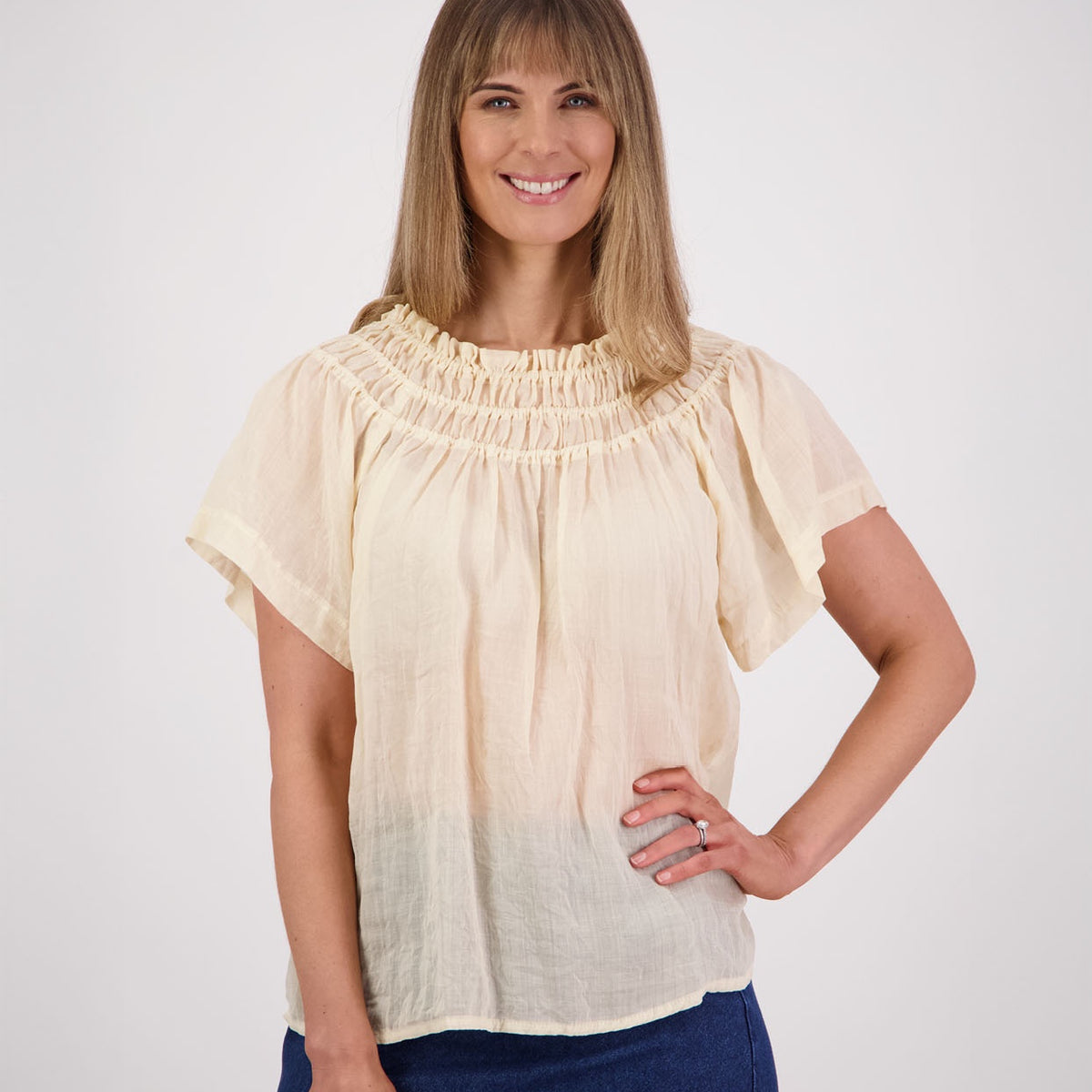 Briarwood Sally Top | Cream – Deluxe Greytown NZ