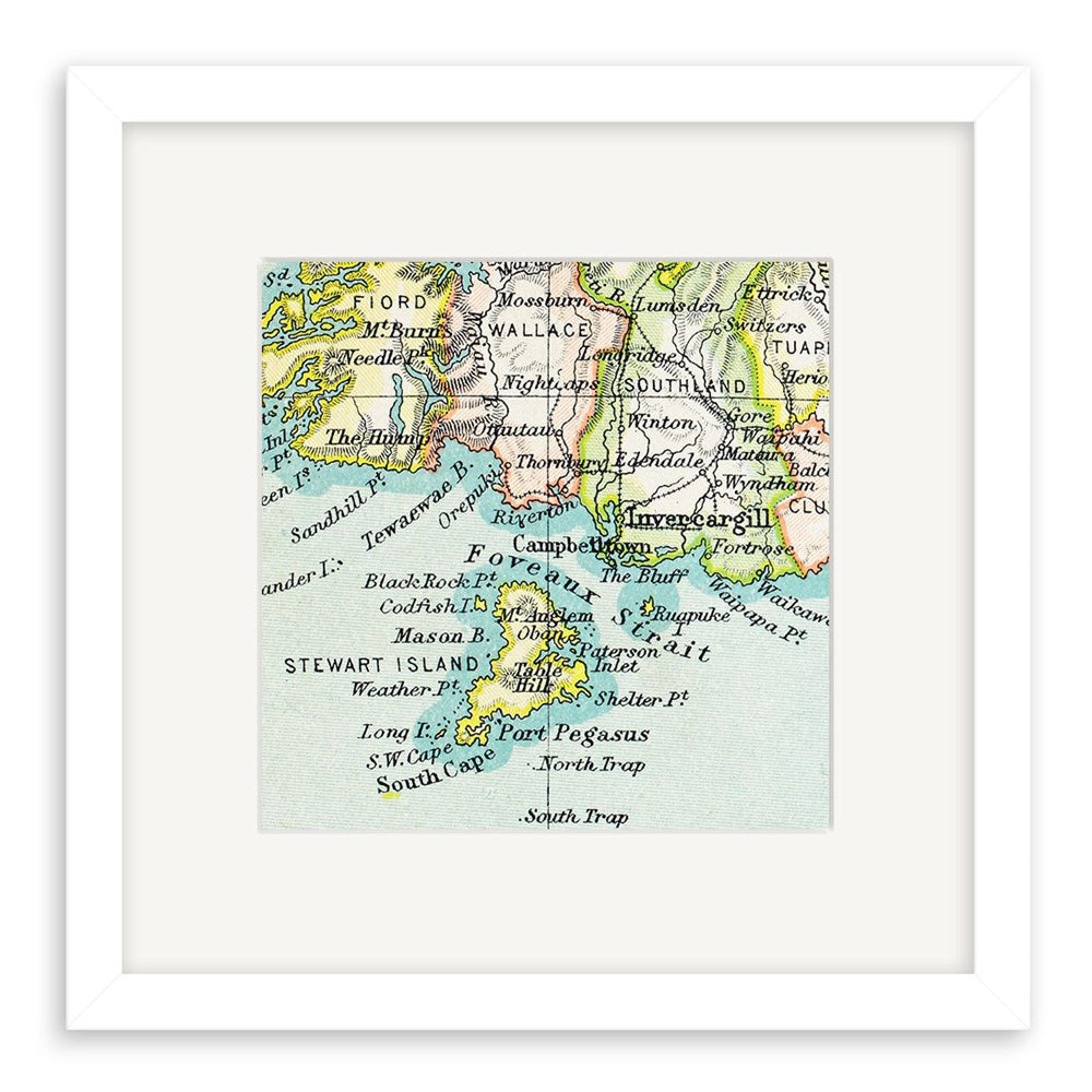 Vintage Map Print | Stewart Island – Deluxe Greytown NZ